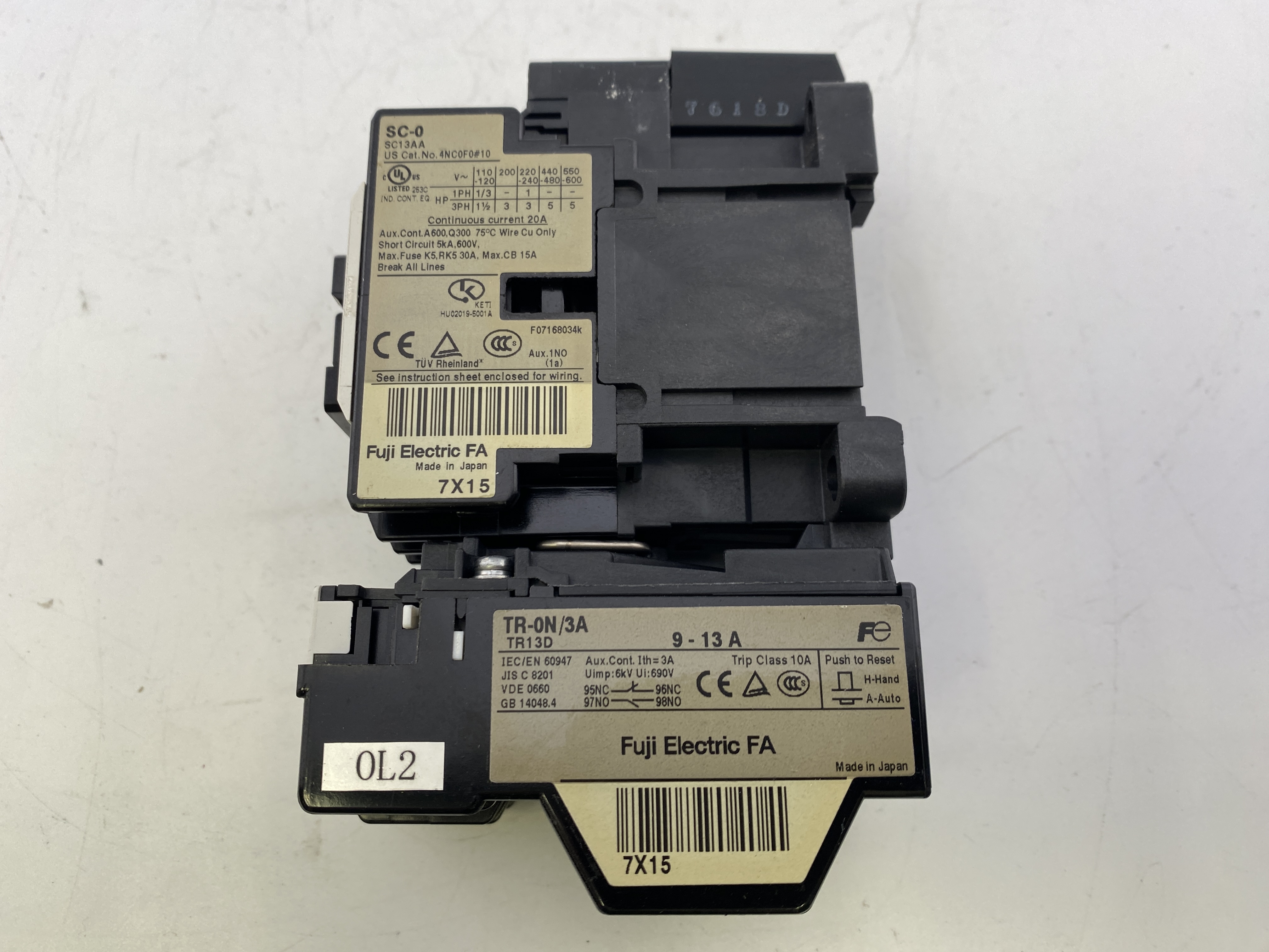 Fuji Electric Co. SC-0 SC13AA Contactor with TR-0N/31 TR13D Relay | eBay