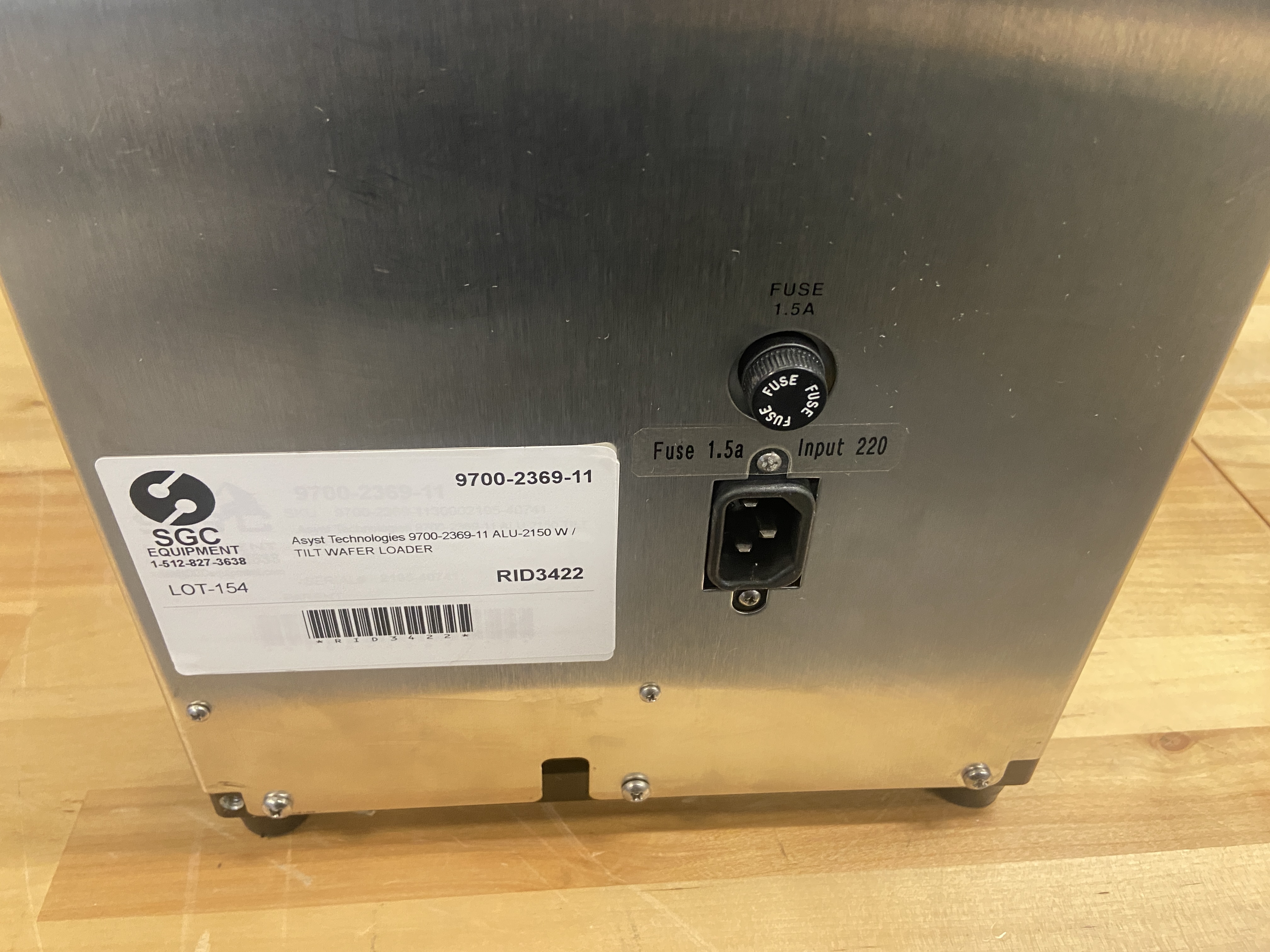 Asyst Technologies ALU 2150 TILT PN 9700-2369-11 Wafer Handling for ...